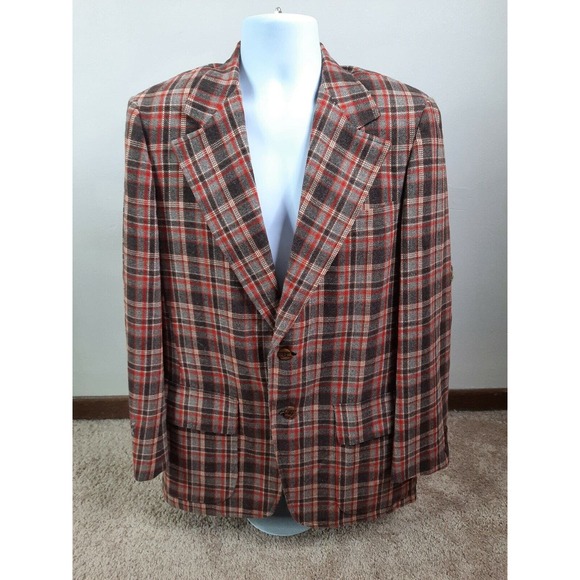 Michael Stern | Suits & Blazers | Vtg 6s 70s Michael Stern Plaid Tweed ...